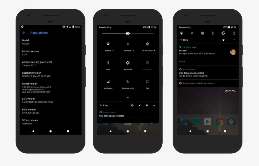 A guide to Install a Dark Theme on Android Oreo without Root