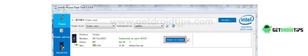 How to Install Stock ROM using Intel Phone Flash tool