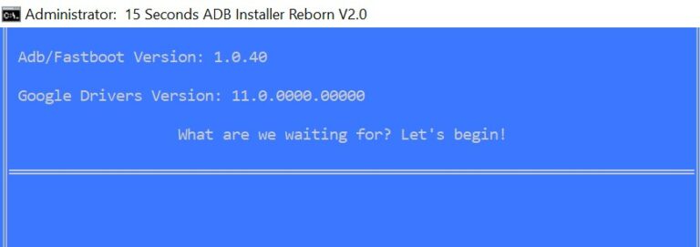Downlaod 15 Seconds ADB Installer Reborn Version1.0/2.0