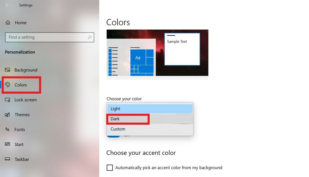 How to Fix Windows 10 Dark Mode not Working Issue