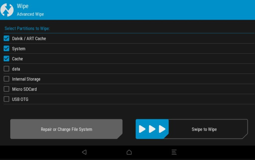 How To Wipe Data, Cache or Format Using Custom Recovery [TWRP]