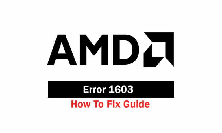 How to Fix AMD Error 1603 Driver Partially Installed