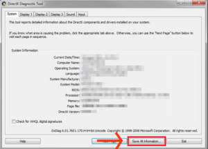 How to Run a DxDiag to Help Diagnose Problems running PC Games