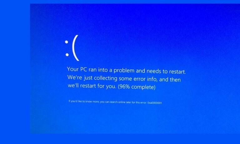 How to Fix Blue Screen Error 0xA0000001 on Windows 10