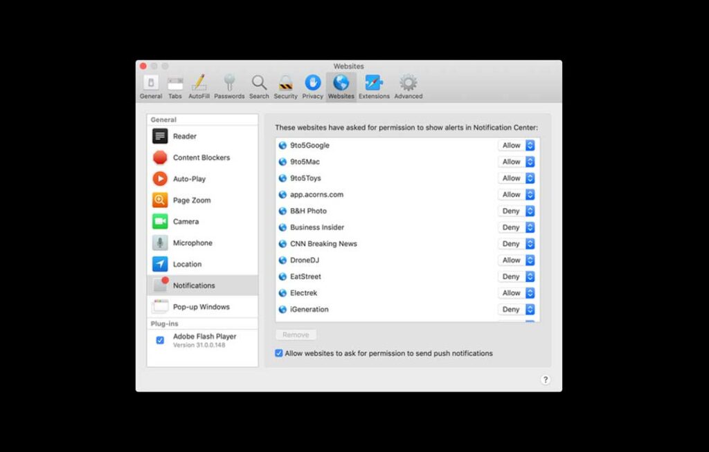 How To Disable App Notifications In Safari On macOS/Mac