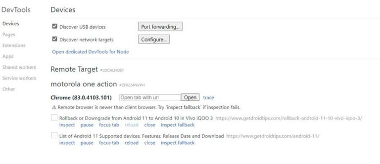 How to Get Web Console Log in Chrome for Android