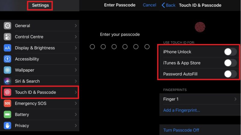 How to Disable Touch ID on Apple iPhone and iPad