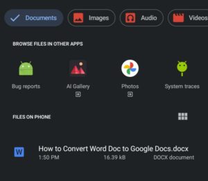 How to Convert Microsoft Word Doc to Google Docs