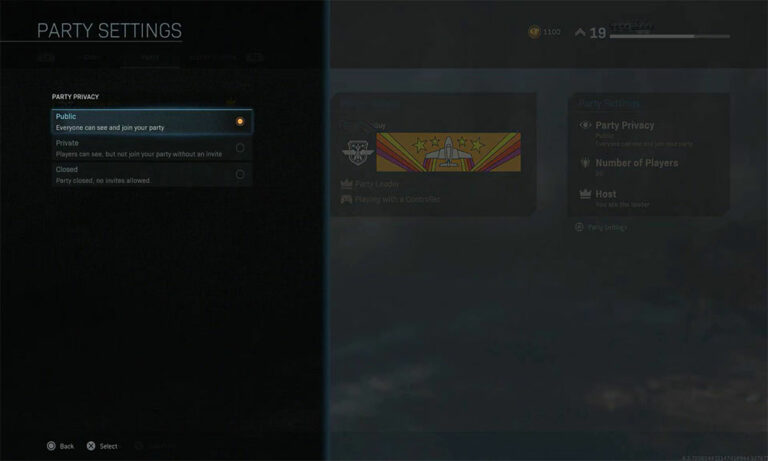 How to Change Party Privacy Settings: COD Modern Warfare