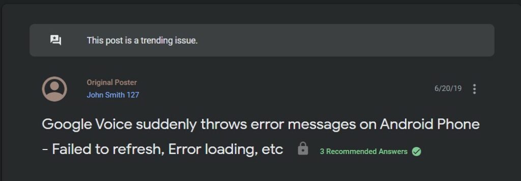 How to Fix Google Voice App Error: Failed to Refresh, Please Try Again