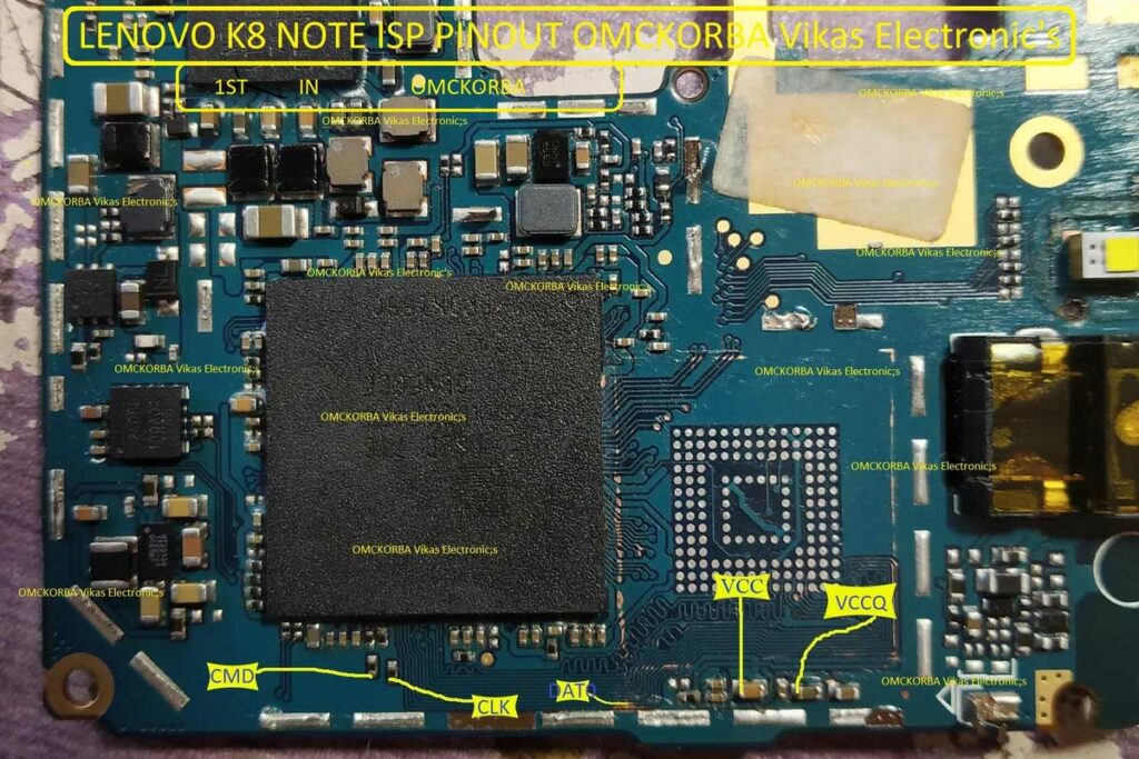 Lenovo K8 Note ISP EMMC PinOUT | Test Point Reboot to 9008 EDL Mode