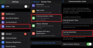 How to Set Communication limits in Screen Time on iPhone or iPad