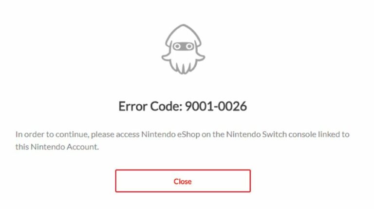 Fix Nintendo Switch Error Code 9001-0026