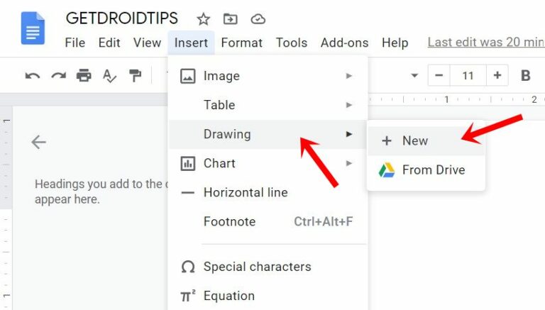 How to Insert Google Drawing into Google Docs or Sheets?
