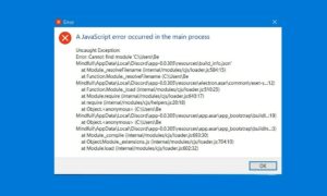 Fix ‘A JavaScript Error Occurred in the Main Process’ Error in Discord