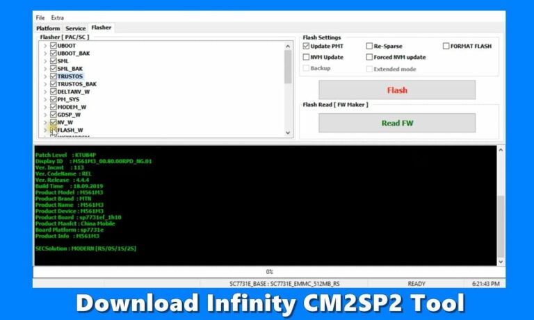 Download Infinity CM2SP2 Tool to Flash Firmware