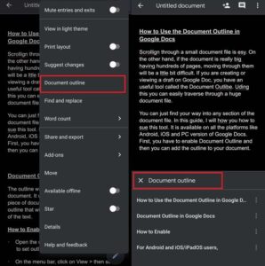How to Use the Document Outline in Google Docs