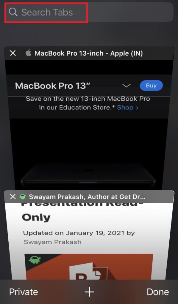 How to Search Tabs in Safari on Apple iPhone and iPad