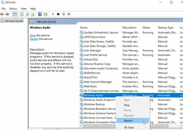 How to Fix the Audio Service is not running Windows 10
