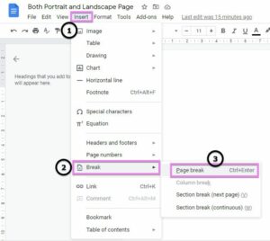 How to Make Just One Page Landscape in Google Docs