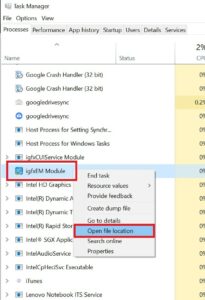 What is IgfxEM Module in Windows 10 and Is It Safe for the PC?