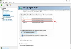 Fix: NVIDIA High Definition Audio Not Plugged In Error