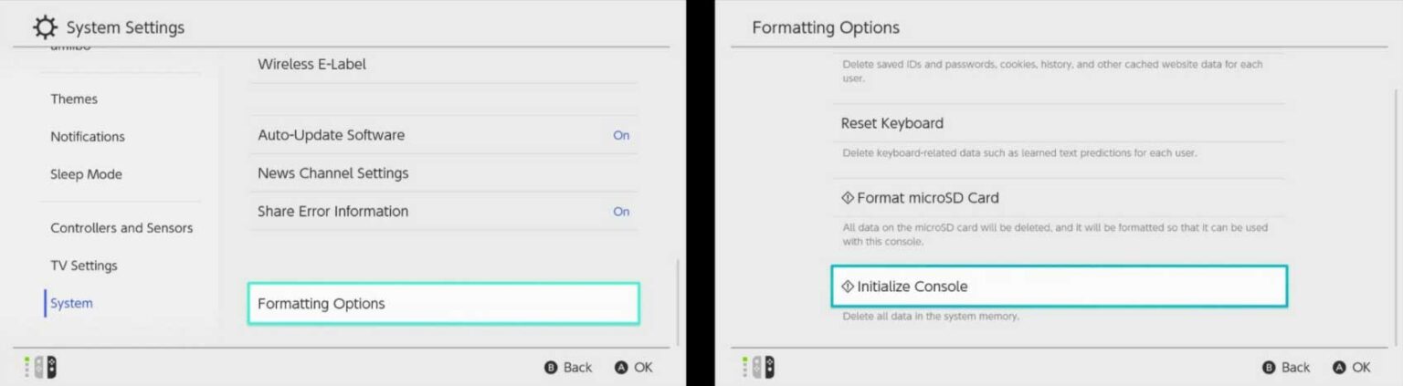 How to Perform Factory Reset a Nintendo Switch