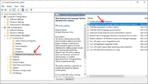 How to Hide Administrative Tab in Regional and Language Settings?