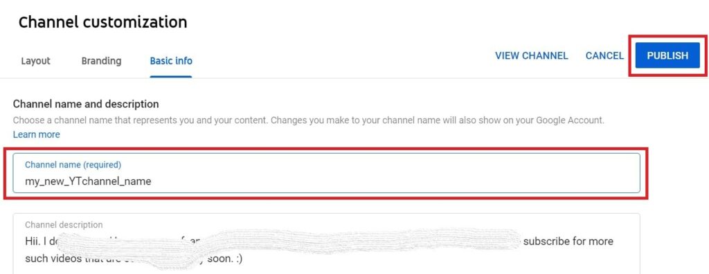 Change YouTube Channel Name Without Changing Google Account Name