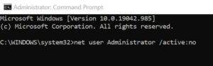 Enable or Disable Elevated Administrator account in Windows 10