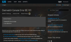 How to Fix Overwatch BC-101 Error code