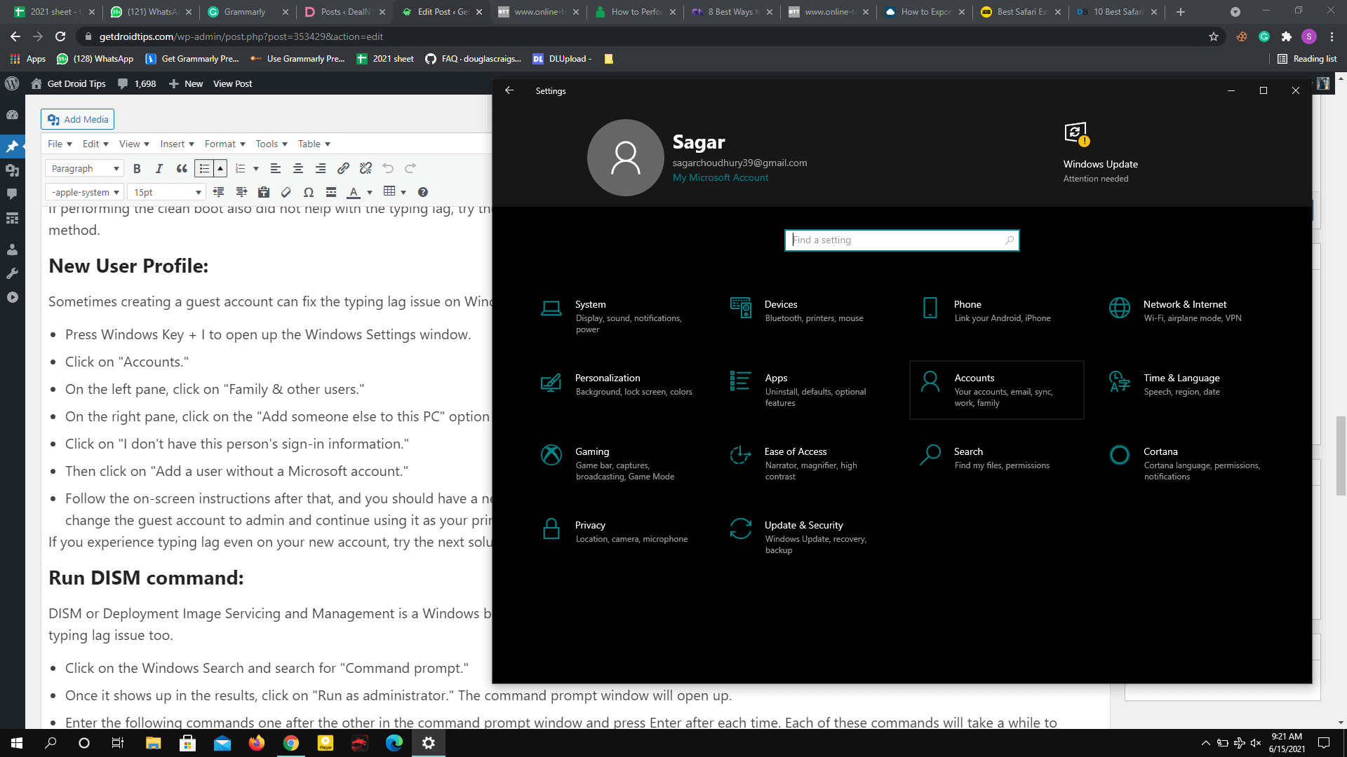 How to Fix Delay or Lag When Typing in Windows?