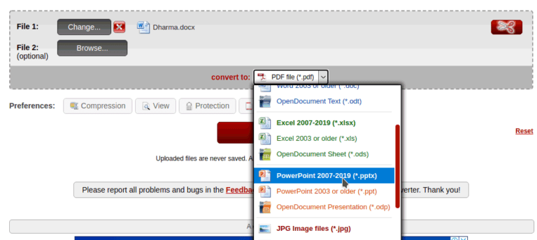 How to Convert a DOCX Document to a PPTX File