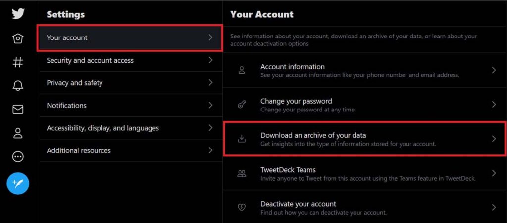 How To Download A Copy of Your Twitter Data on Mobile
