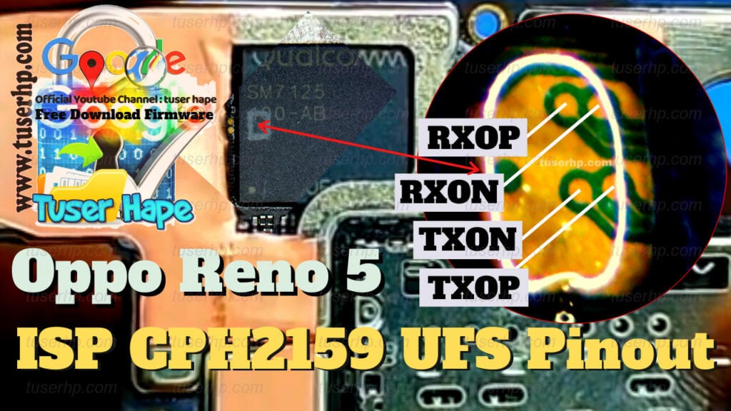 Oppo Reno 5 4G (CPH2159) ISP UFS PinOUT | Test Point