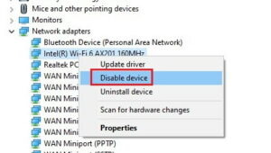 How to disable WiFi or Ethernet adapter on Windows 11