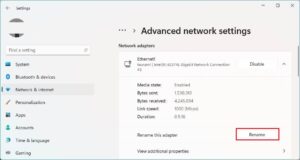 How to Rename Network Adapter on Windows 11