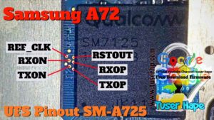 Samsung Galaxy A72 (SM-A725F,A725M) ISP UFS PinOUT | Test Point