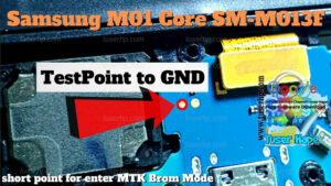 Samsung M01 Core SM-M013F Test Point / ISP EMMC PinOUT