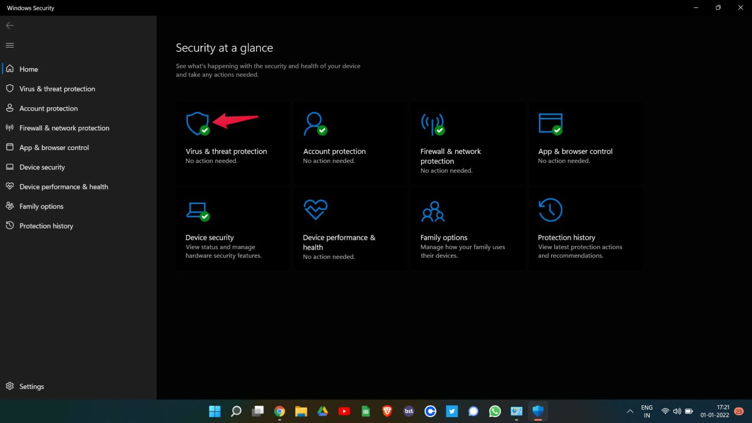 Virus and Threat Protection Not Working on Windows 11