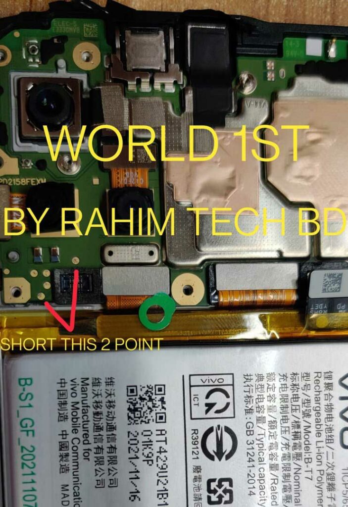 Vivo Y21T PD2158F / PD2142F Test Point | ISP PinOUT | EDL Mode