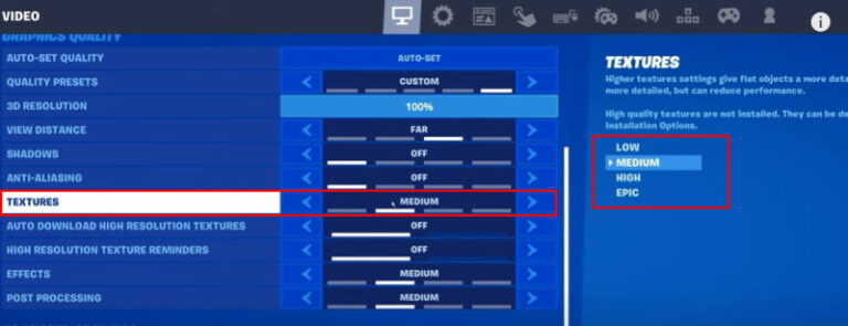 Fix: Fortnite Textures Blurry and Pixelated