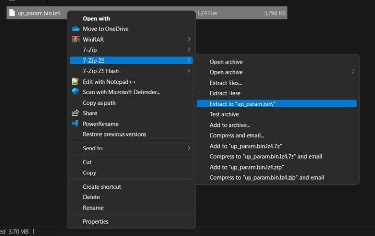 A Detailed Guide to Extract Samsung TAR, LZ4, and BIN Firmware Files