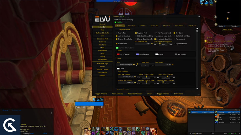 Fix WoW ElvUI Action Bars Not Showing