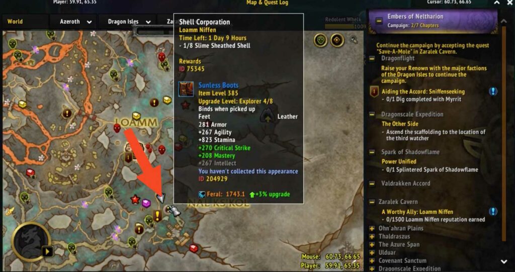 WoW Dragonflight Shell Corporation Quest Guide