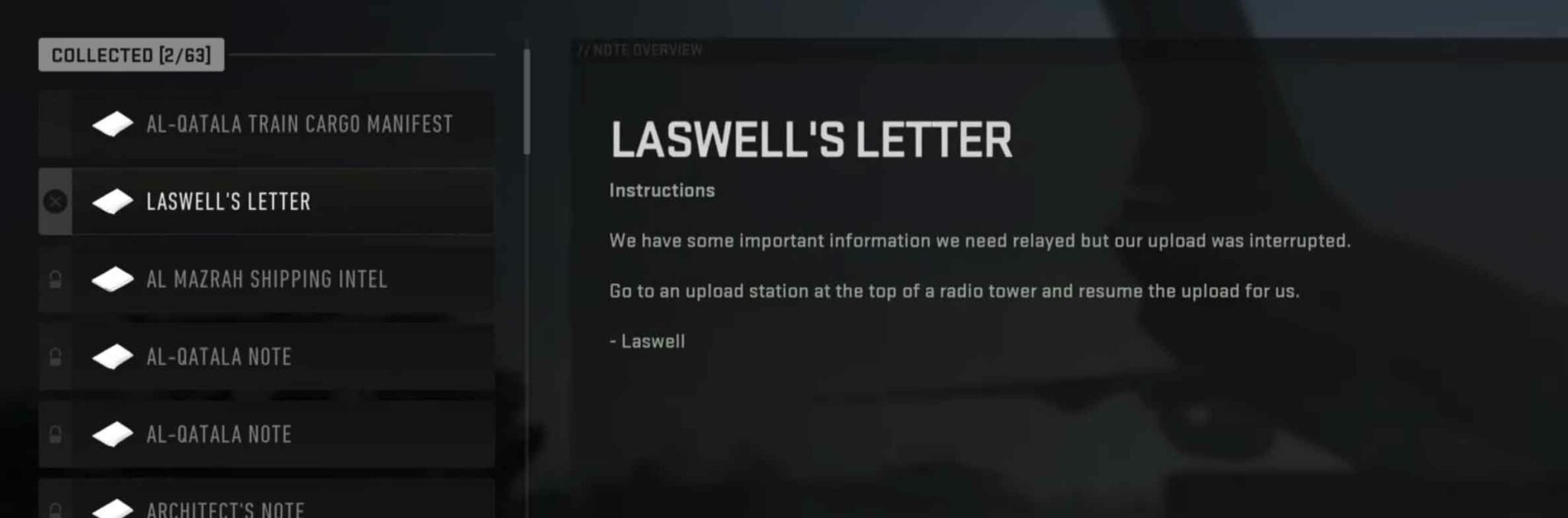 Where to Find Upload Station Radio Tower Location for DMZ Laswell’s ...