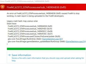 All FiveM Error Codes and Their Fixes 2024