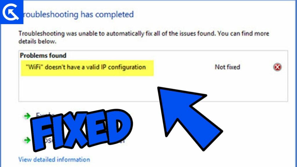 Fix Ethernet Doesnt Have A Valid Ip Configuration In Windows 11 