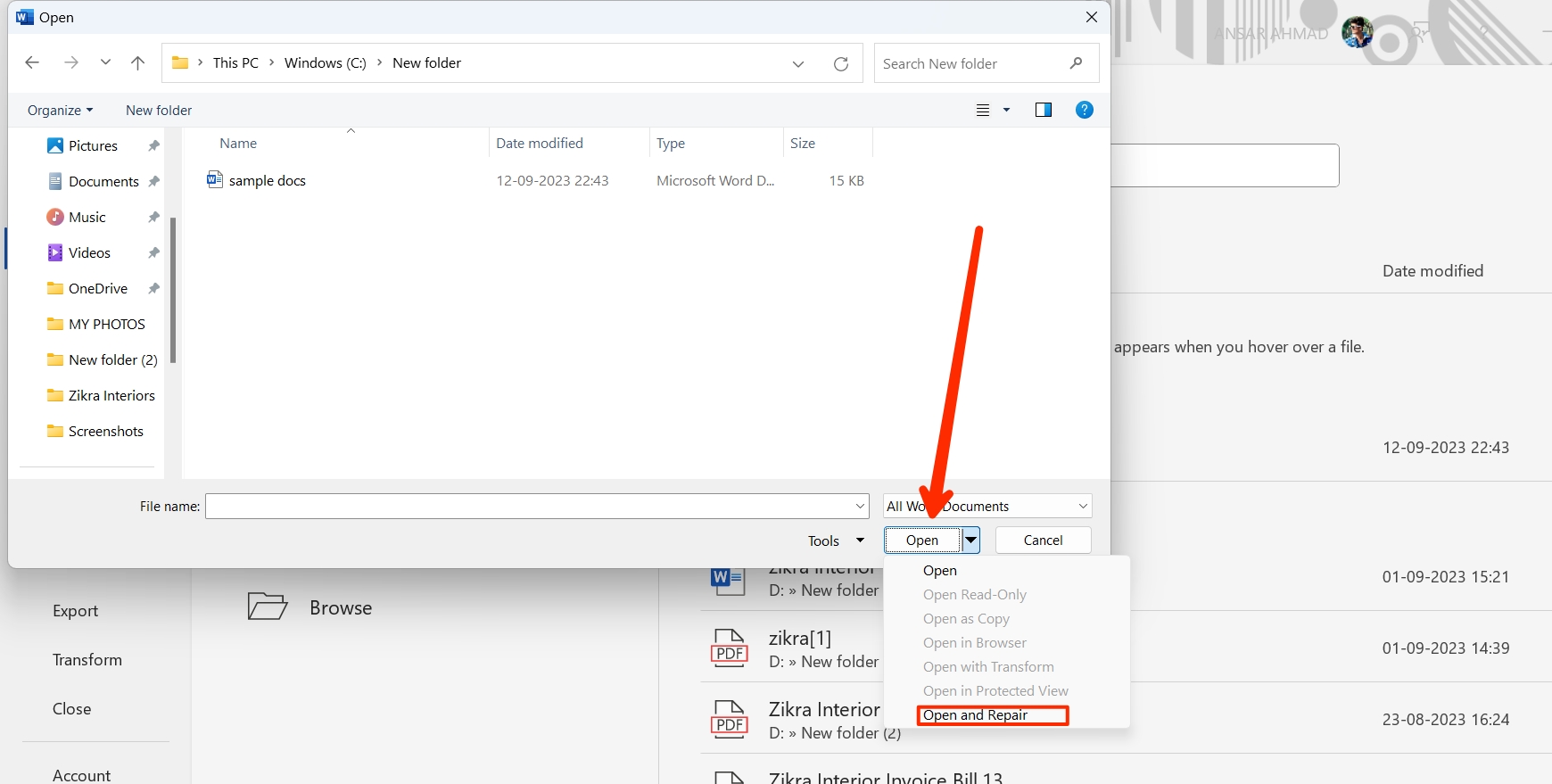Fix: Microsoft Word This Image Cannot Currently Be Displayed Error