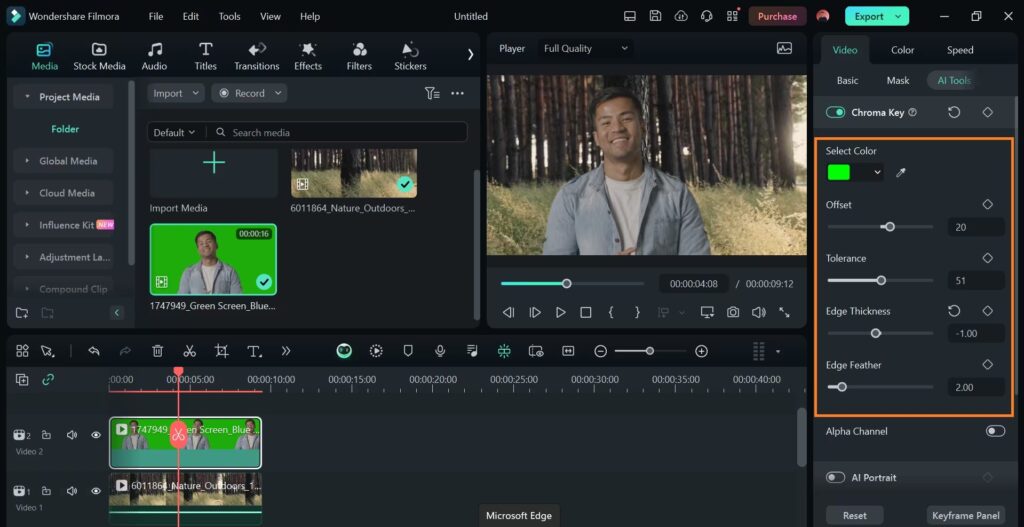 How to Use and Remove the Green Screen in Filmora Video Editor